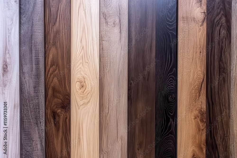 Diverse wood textures for furniture and flooring samples featuring ...