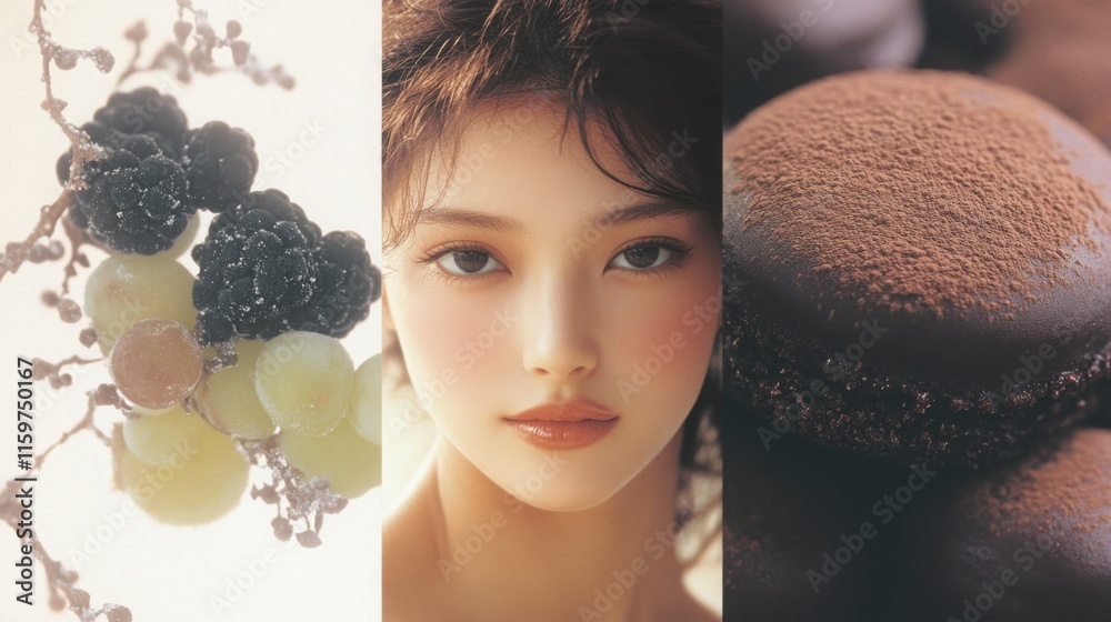 Color of the year 2025 Mocha Mousse. Mood fashion collage. Trendy ...