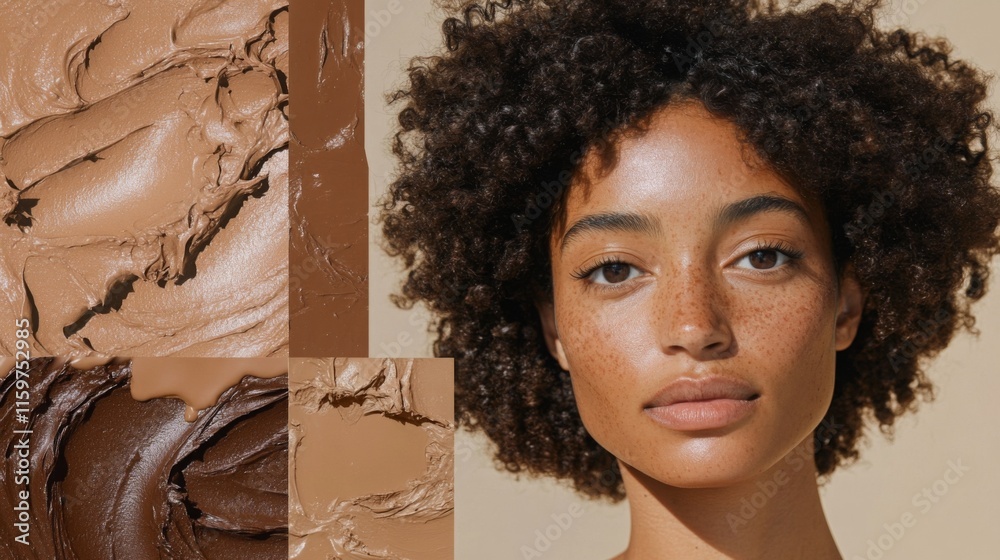 Color of the year 2025 Mocha Mousse. Mood fashion collage. Trendy ...