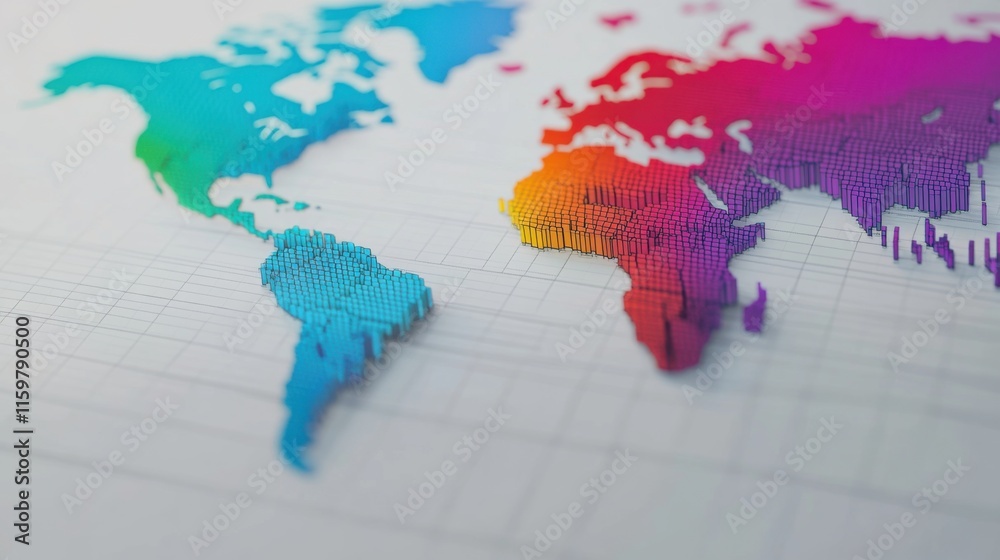 GDP distribution visualization by country. Featuring a world map with ...