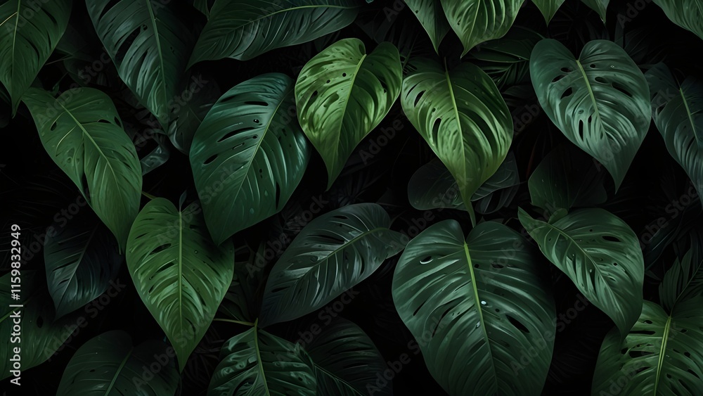 Tropical leaves texture,Abstract nature leaf green texture background ...