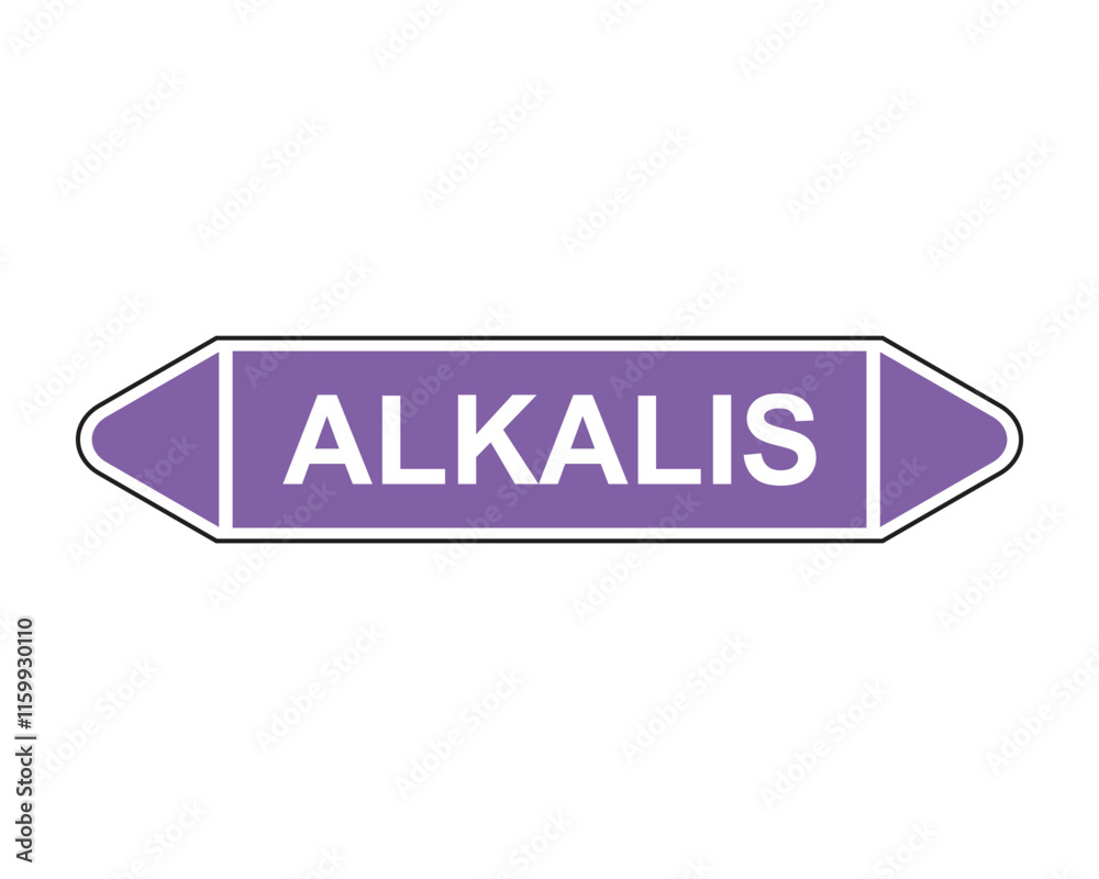 Bidirectional Pipe Marking Arrows for Alkalis Flow Indication in ...