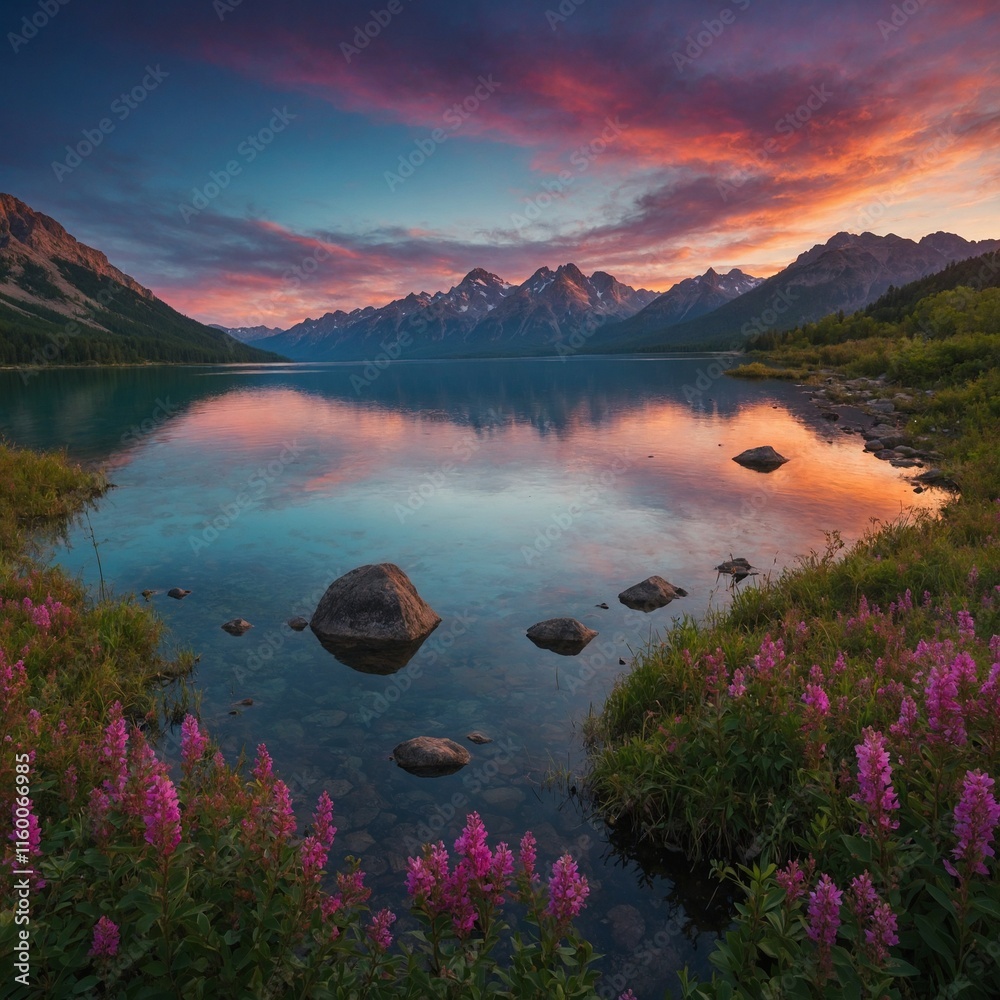 Create a stunning 4K nature landscape wallpaper suitable for a desktop ...