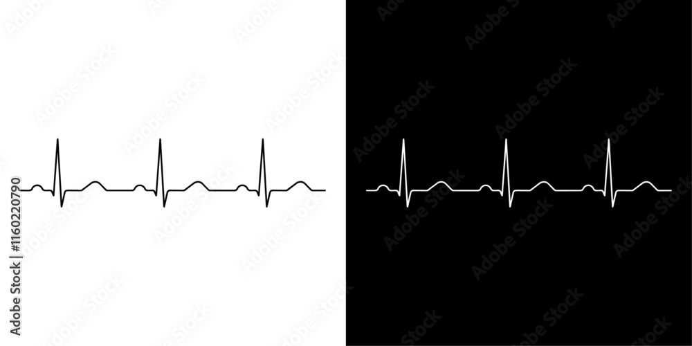 ofvs766 OutlineFilledVectorSign ofvs - electrocardiogram ecg vector ...