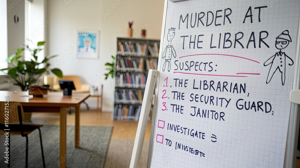 Detective Investigation Board with Clues, String Connections, Photos ...