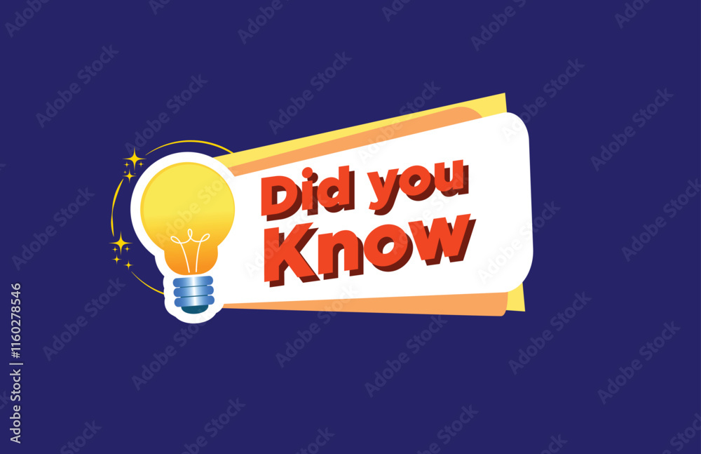 Do you know informative template designs, fun facts Stock Vector ...