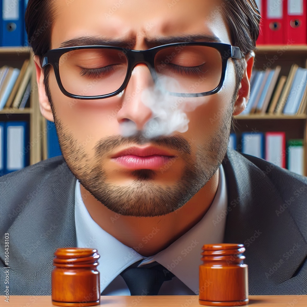 62 Anosmia (loss of smell) representing the inability to perceiv Stock ...