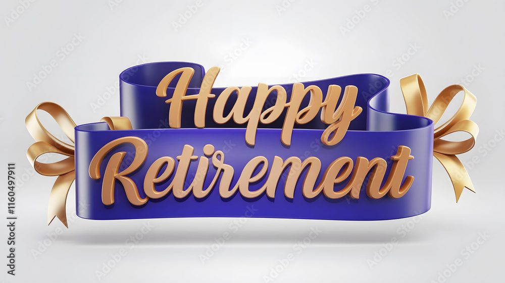 Stock-Illustration „Happy Retirement card. Beautiful greeting banner ...