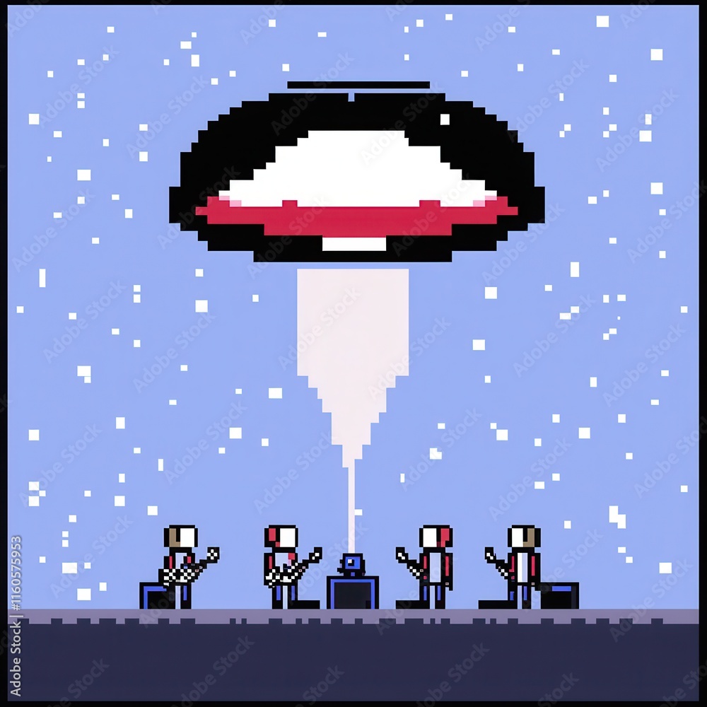 20241228122317list 32 A playful 8-bit pixel art of a glowing pixelated ...