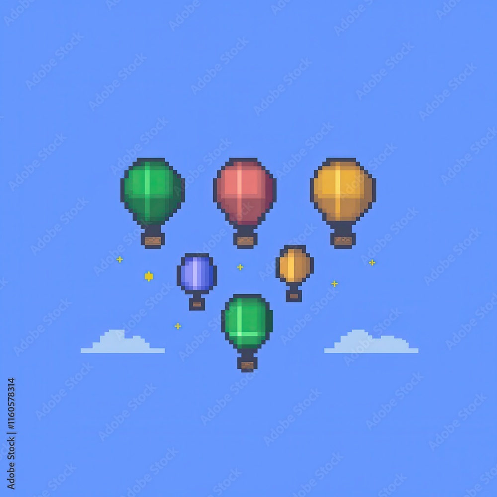 20241228122317list 5 A charming 8-bit pixel art of a glowing pixelated ...