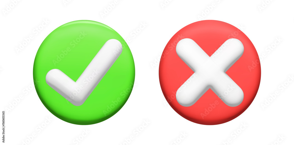 Realistic green check marks 3d. Green tick. Correct. Trendy symbol sign ...