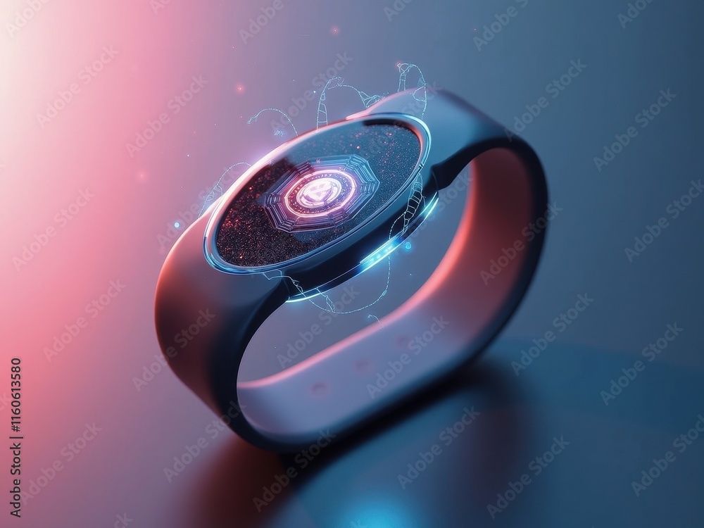 Innovative wearable technology design featuring graphene elements in a ...