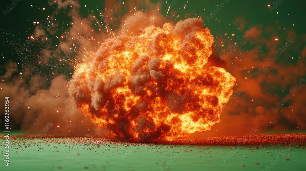 Fiery Explosion: A dramatic, high-resolution image of a massive ...