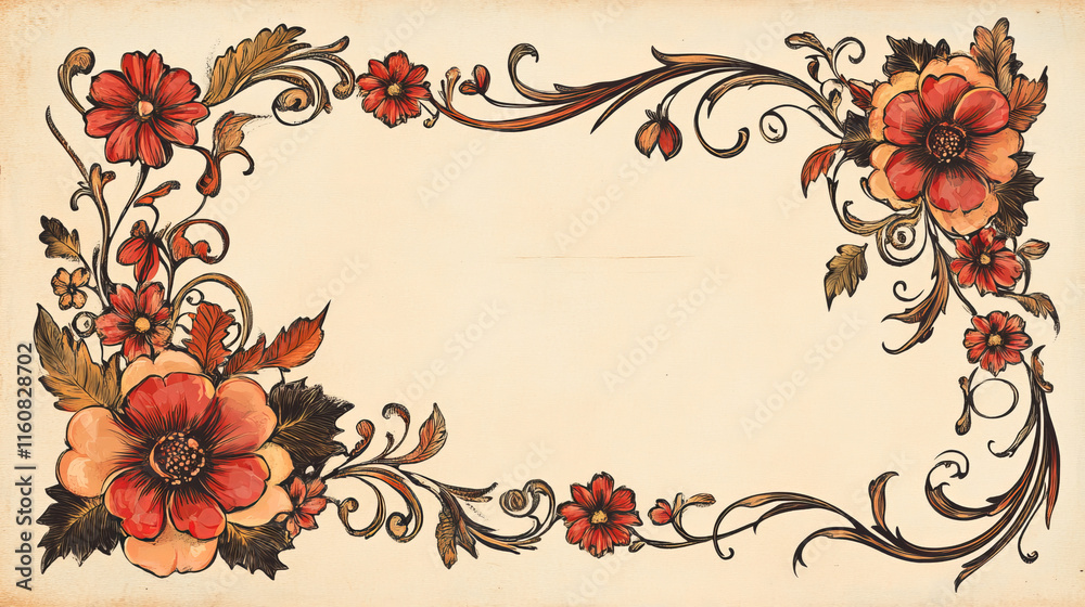 Vintage floral dividers and border embellishments with vector swirling ...