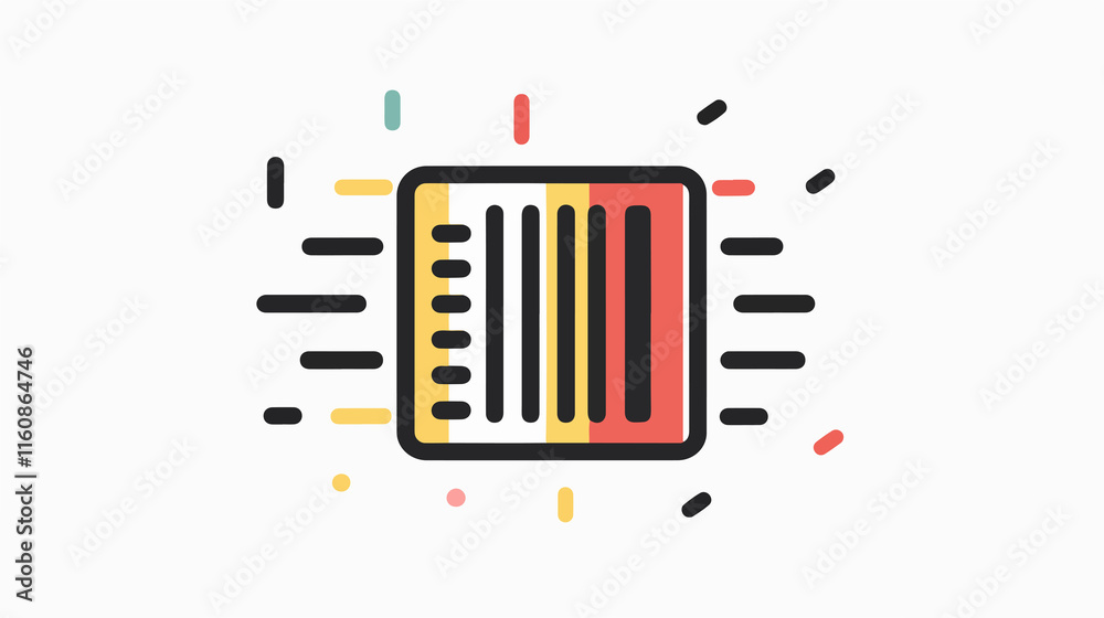 Identity Barcode Icon for Security and Authentication Purposes Stock ...