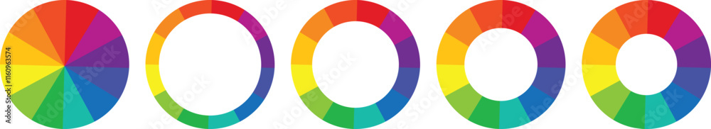 Color wheel set. color wheel chart. Color grade wheel for color ...