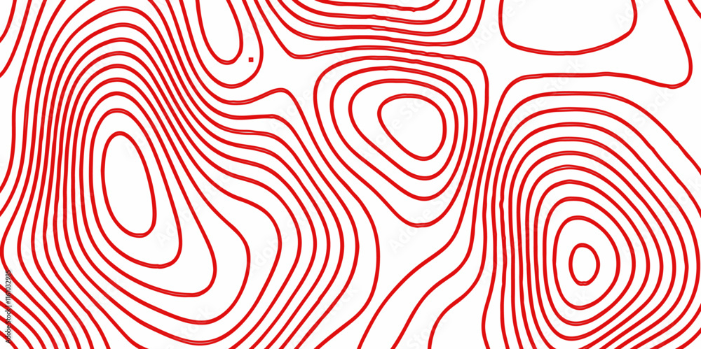 Red topography topology vector white background fresh contour map ...