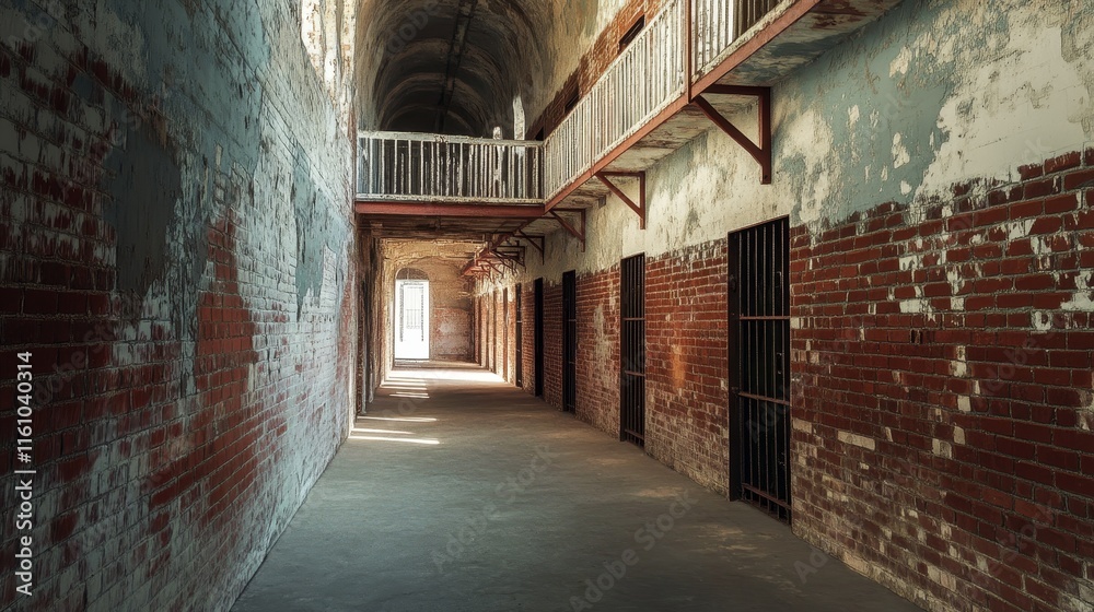 Historic prison interior featuring brick walls, showcasing the unique ...
