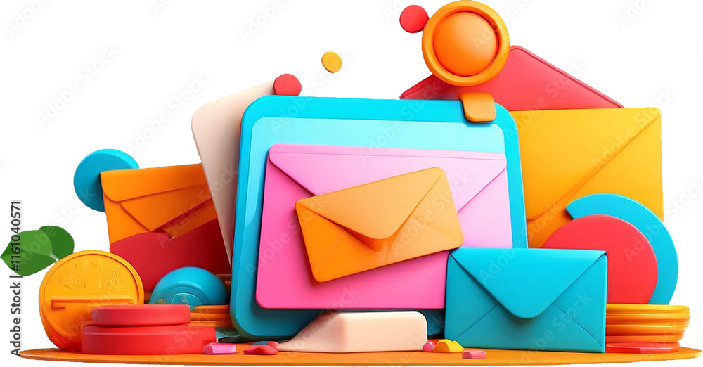 Ilustración de Stock Email Marketing Templates rounded corners ...