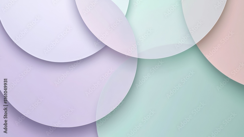 Overlapping semi transparent circles in pastel tones with space for ...