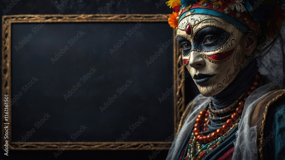 Vestimenta Tradicional Colorida con Múltiples Collares de Cuentas y ...