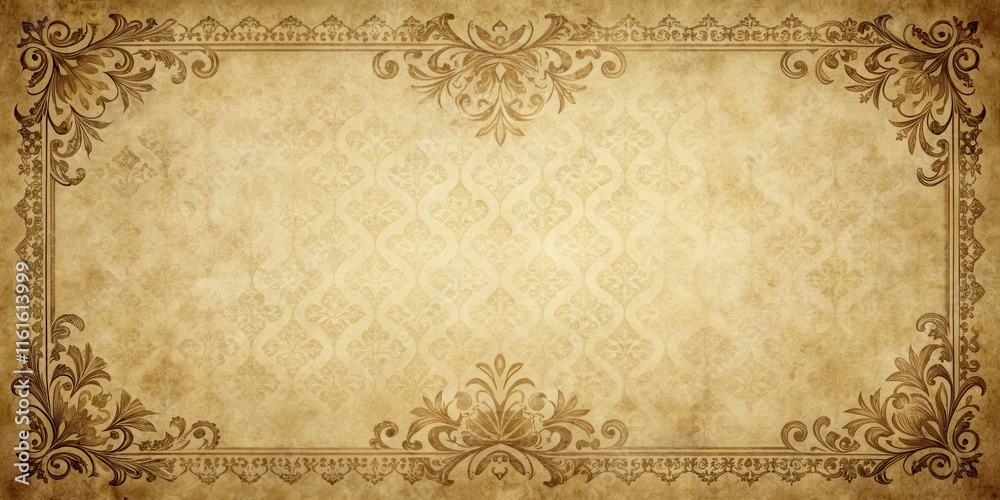 Vintage background with old-fashioned design elements, retro, nostalgic ...