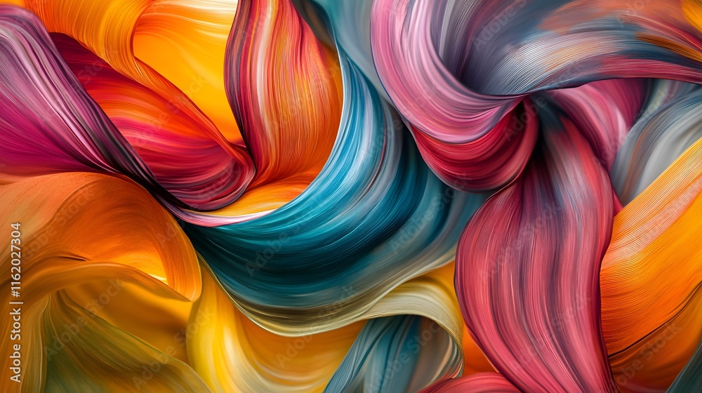 Broken abstract shapes merging into a unified cohesive design with ...