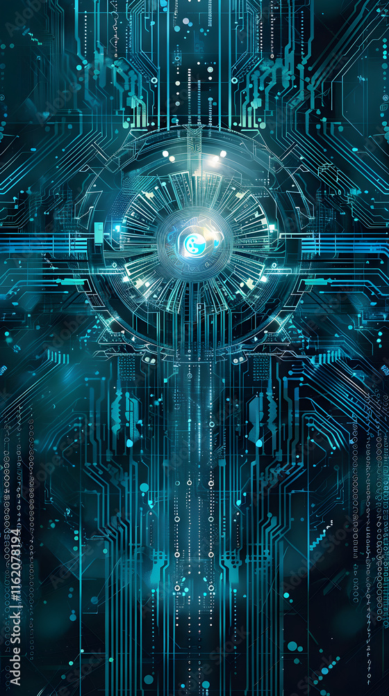 Intricate Abstract Representation of an Encoder Symbol in Digital Data ...