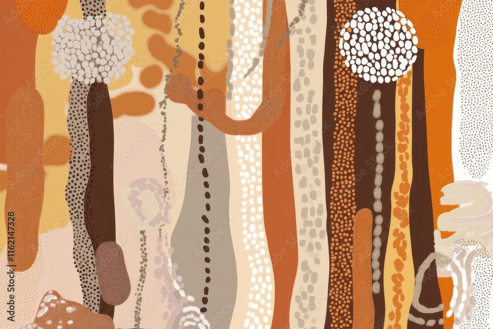 Minimalistic tactile art with earthy tones and unique patterns for ...