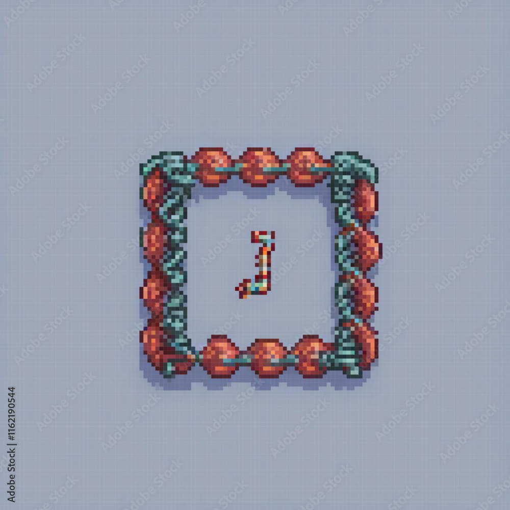 Pixel art cross stitch pattern featuring the letter J. Perfect for ...