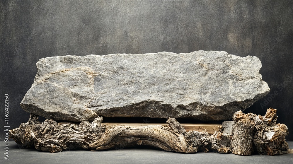 34.Low-angle image of a flat granite slab with a rough, gray surface ...