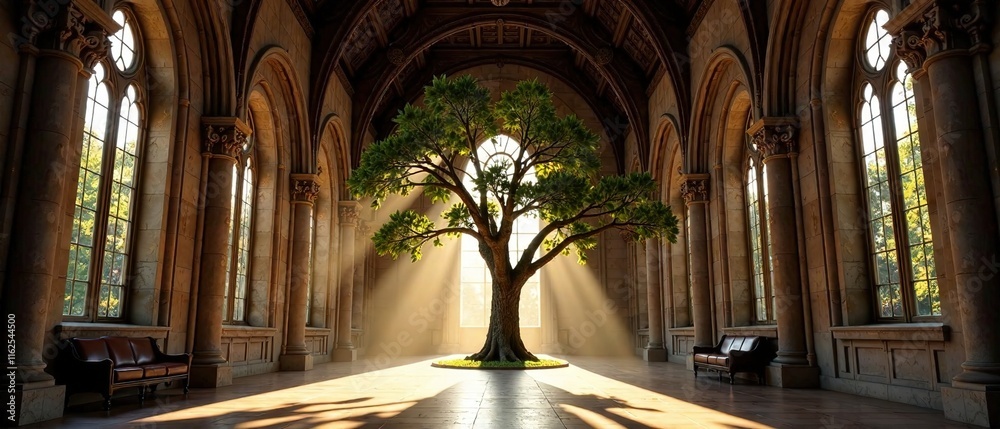 Historic Lincoln Park Church Foyer, Chicago - Arched Windows, Vaulted ...