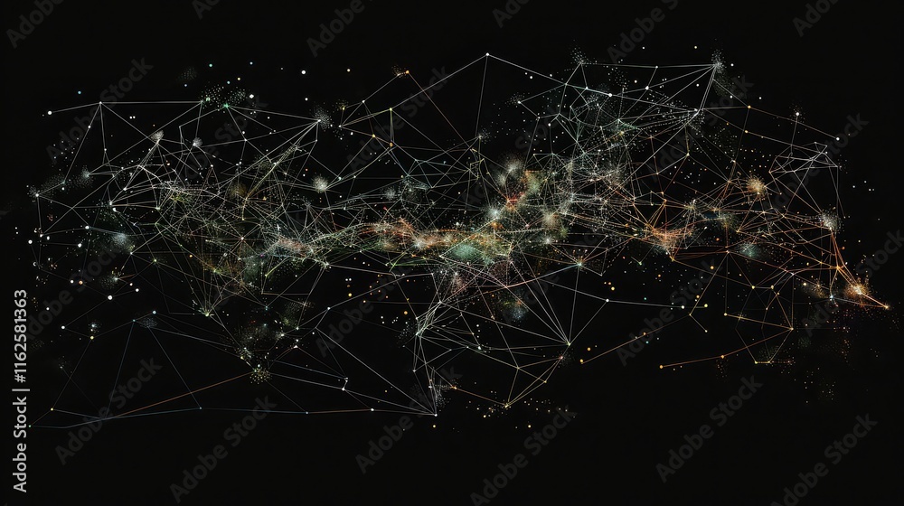 Abstract AI algorithm visualized as a network of nodes and connections ... Abstract AI algorithm visualized as a network of nodes and connections ...