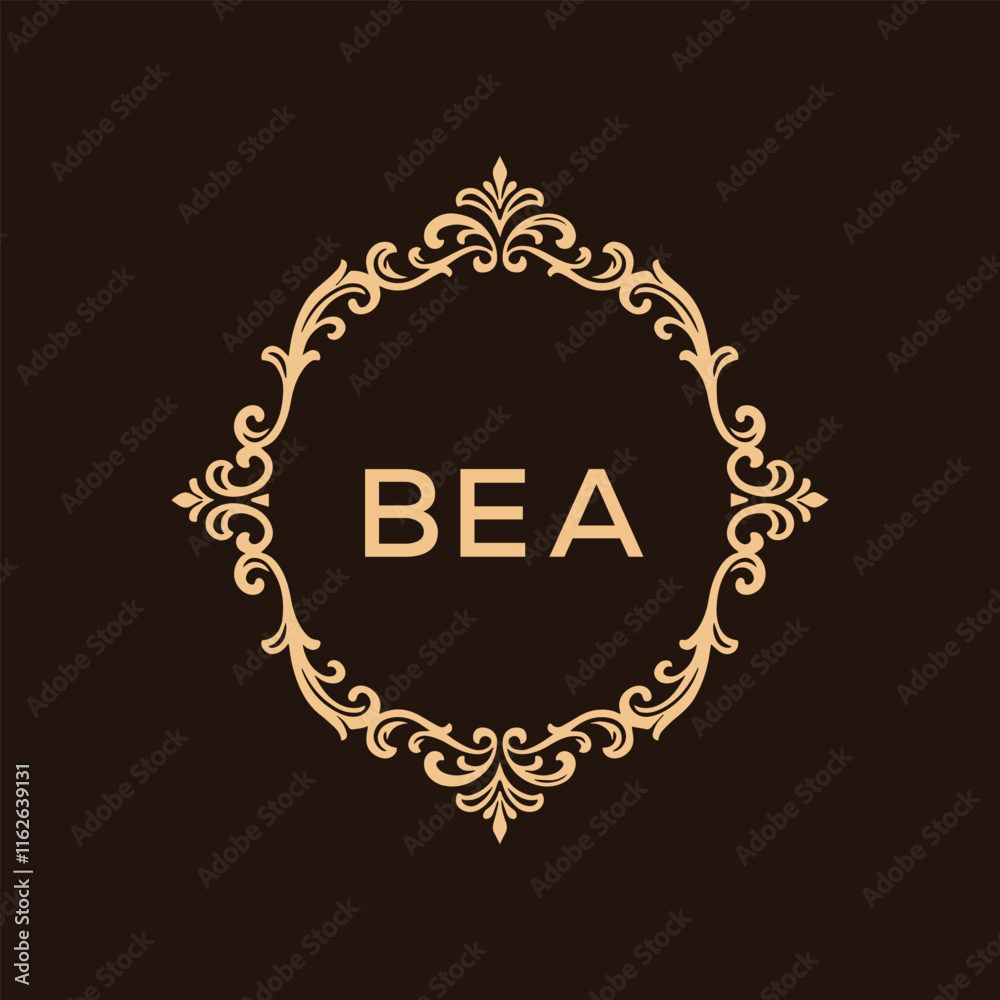 BEA letter logo design with black background in illustrator, vector ...