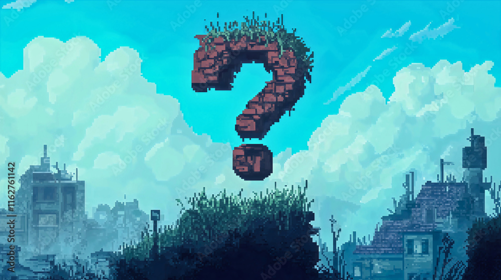 8-bit pixel art question mark icons isolated, retro game FAQ symbols ...