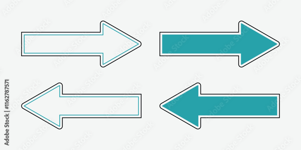 One-way street sign with arrow on the right and left, Grunge one way ...