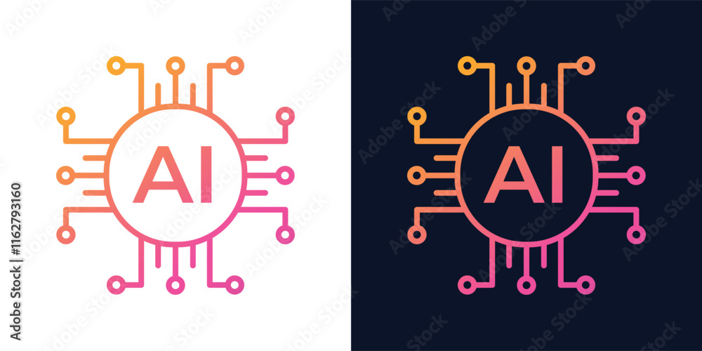 Artificial Intelligence AI Chip in Human Brain. AI Technology ...