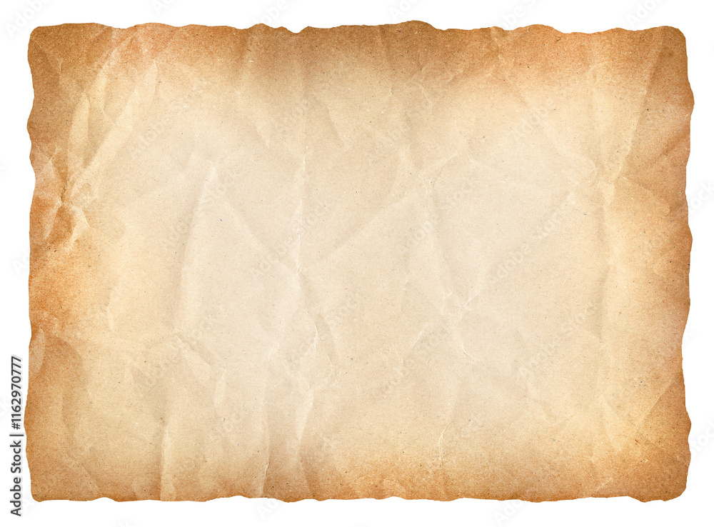 treasure map, paper vintage background. recycle brown paper crumpled ...