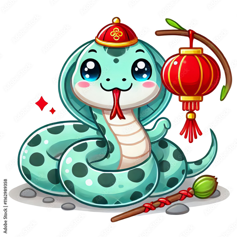 Chinese Zodiac Snake Sign Cute Cartoon - Year of the Snake - Cycle of ...