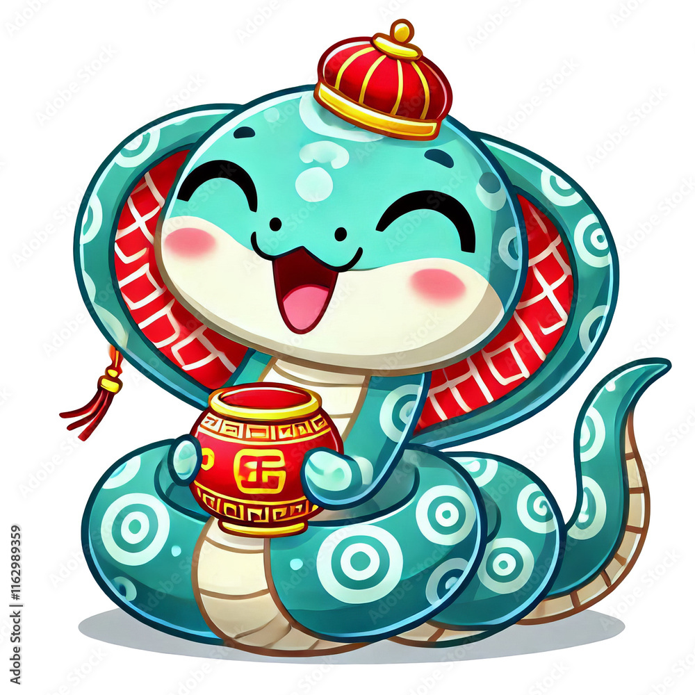 Chinese Zodiac Snake Sign Cute Cartoon - Year of the Snake - Cycle of ...
