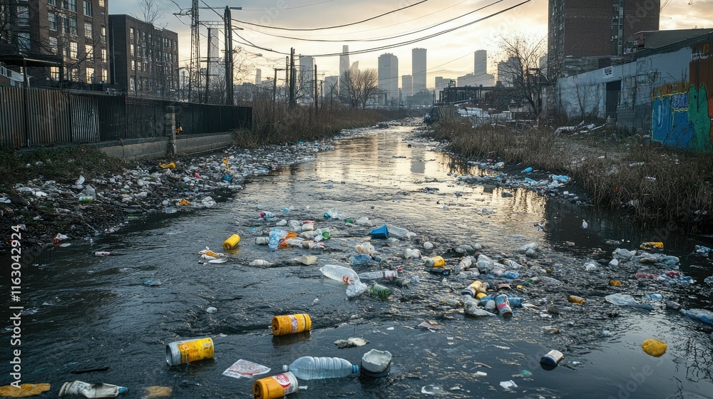 Urban Waterway Pollution: A Stark Reality of Plastic Waste and ...