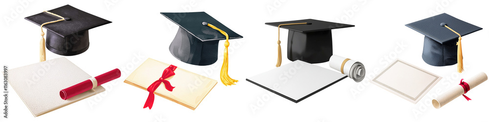 Graduation cap and hat moment, Graduation caps and diplomas ...