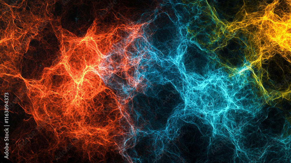 A captivating heatmap featuring glowing cells in various colors ...