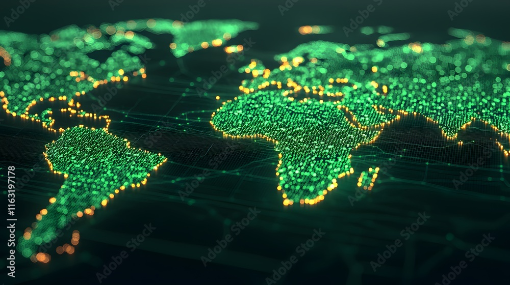 Illuminated Holographic Representation of Global Data Connectivity Across Continents and Oceans ...