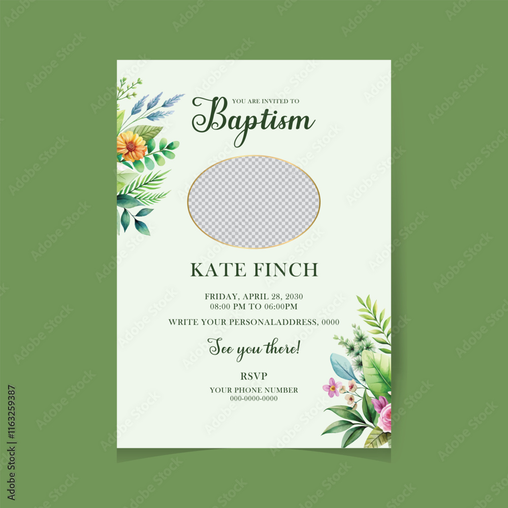 Baptism background. Baptism template. Baptism Invitation Card Design ...