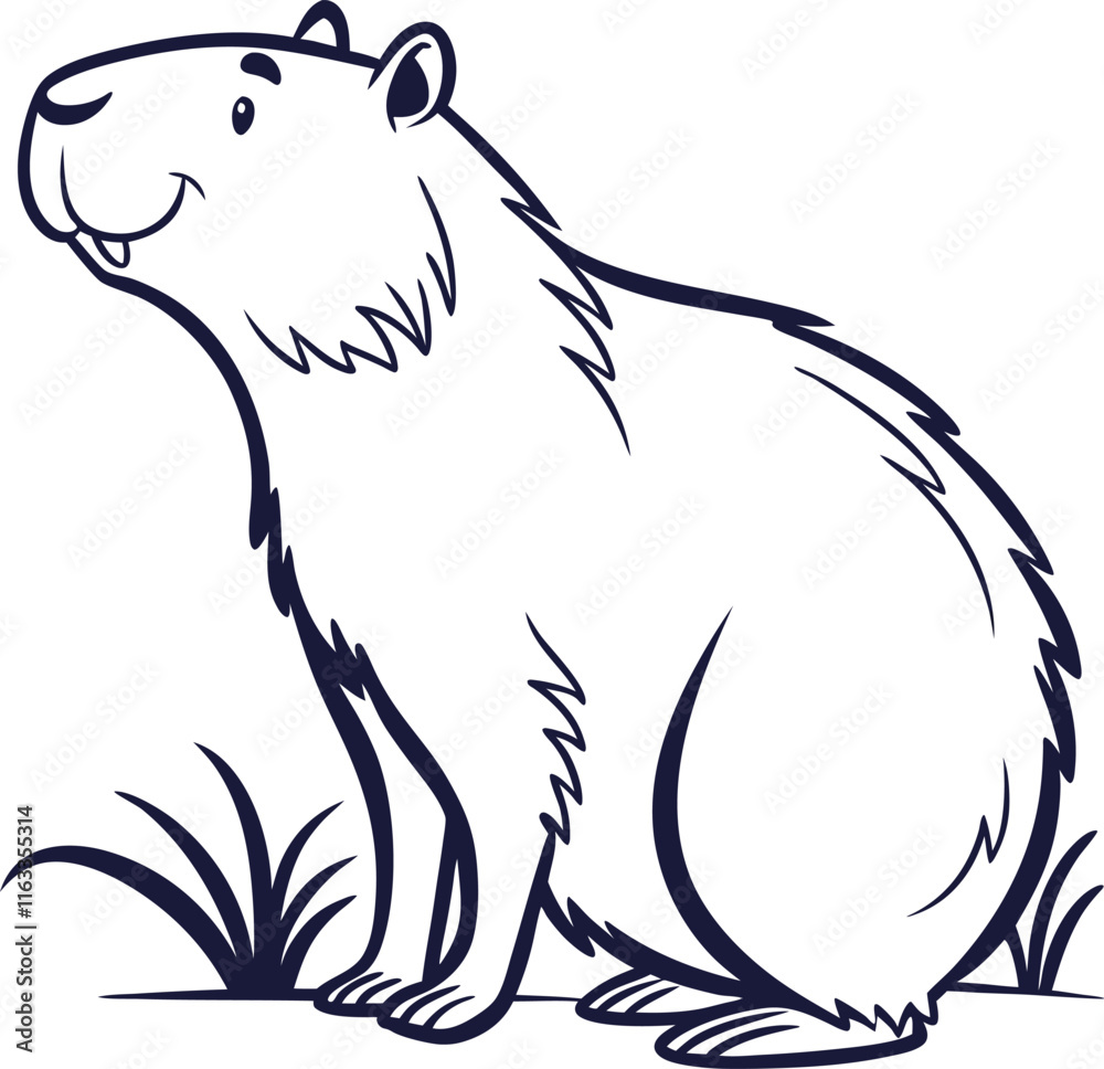 capybara silhouette for any art form - Capybara illustration - minimal ...