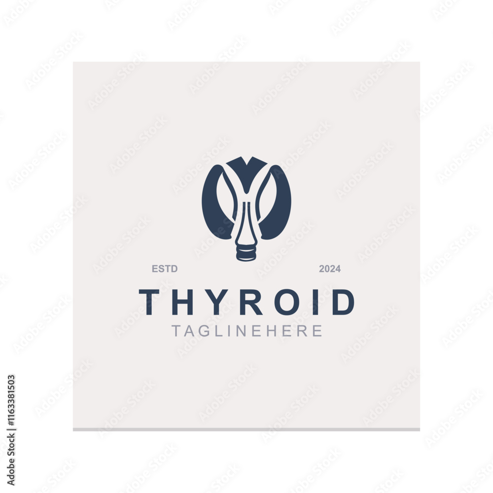 Thyroid Gland human Endocrine System structure logo thyroid care simple ...