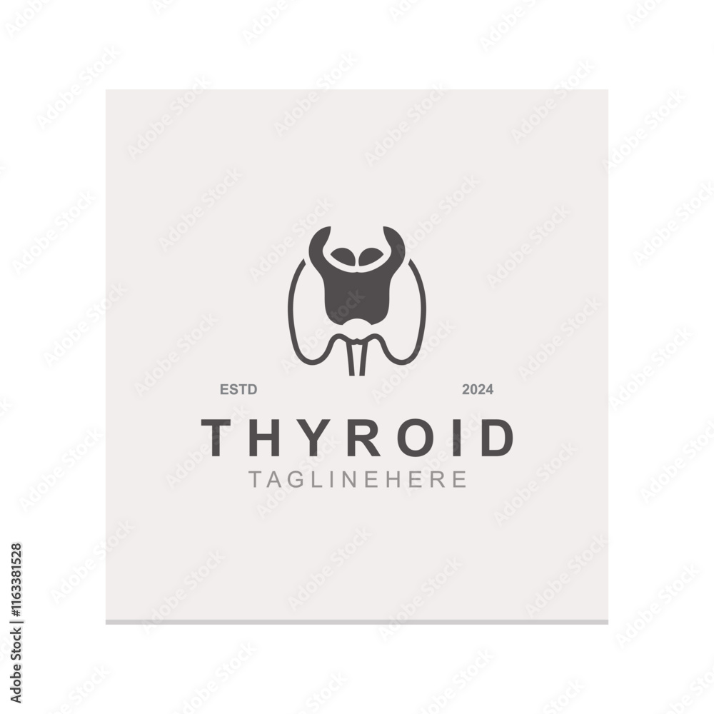 Thyroid Gland human Endocrine System structure logo thyroid care simple ...
