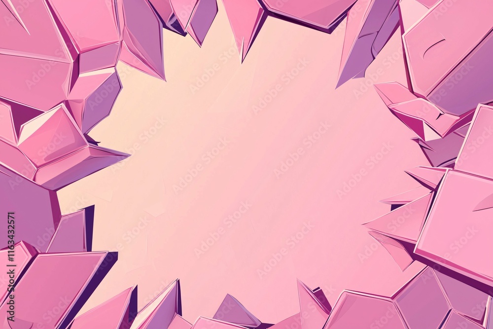 A jagged polygon text frame featuring sharp angles and a fragmented ...
