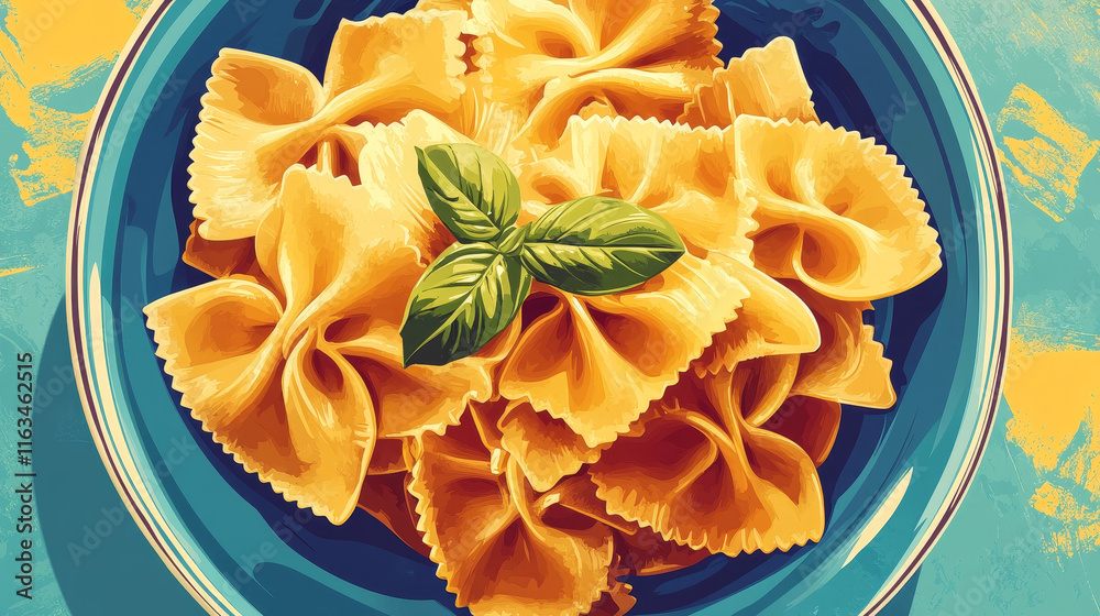 Stock-Illustration „Quadretti pasta vintage poster. Vector Italian ...